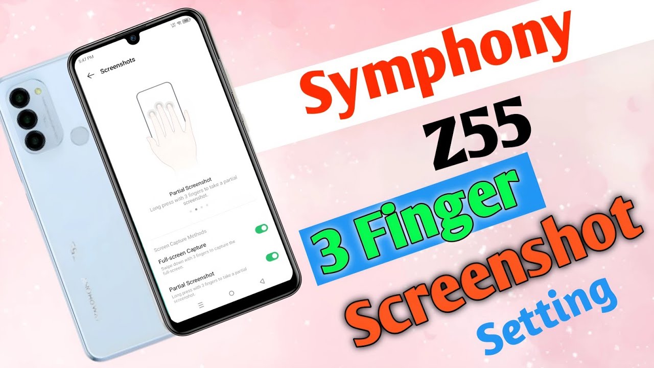 How To Symphony Z55 3 Finger Screenshot Setting/৩ আঙুলে স্ক্রিনশট নিন ...