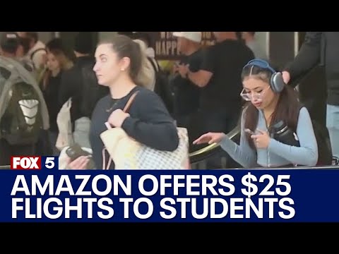 Amazon offers $25 flights to college students - YouTube