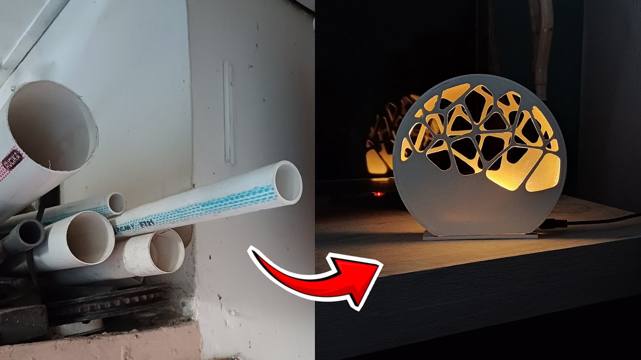 Creative Ideas for Making Night Lights from PVC Pipe | Night Lamp ...