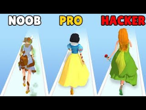 NOOB vs PRO vs HACKER In PRINCESS RUN 3D🔥 - YouTube