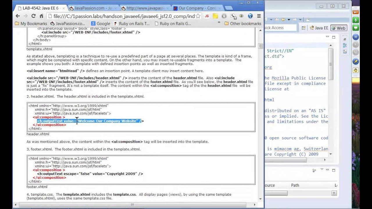 JSF 2.0 Composite Components (Topic #6: Java EE 6 Programming from JPassion.com) - YouTube