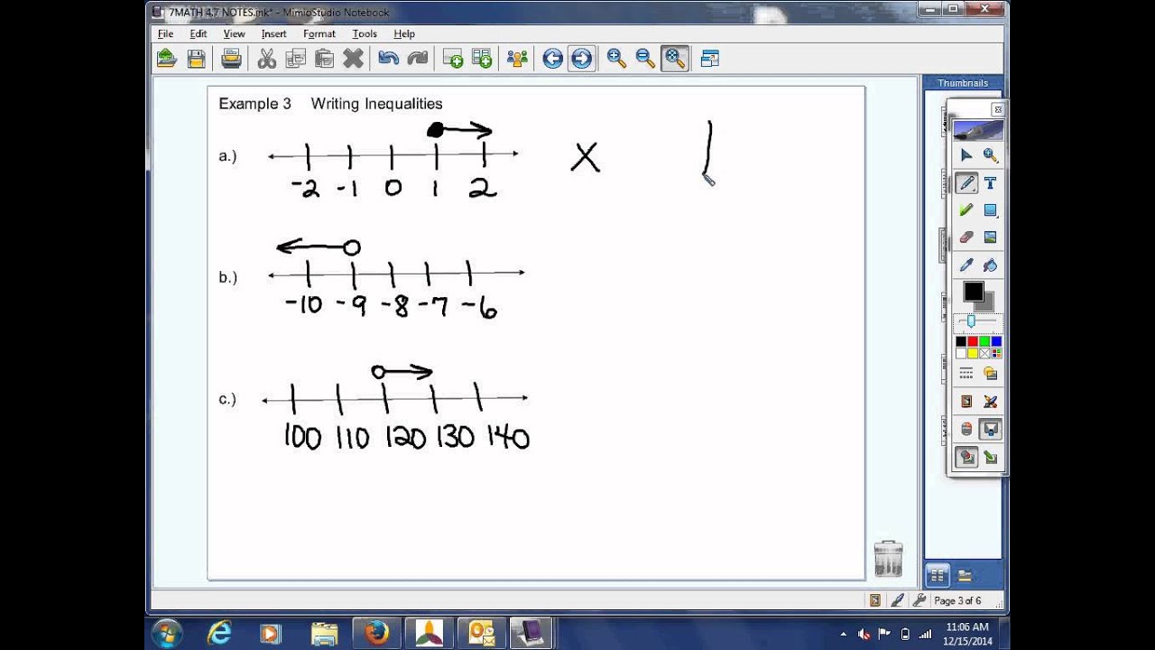 Mrs. Thompson's 7th grade math lesson on 4.7 Examples 1-4 - YouTube