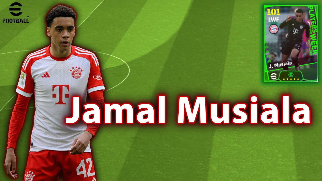 รีวิว Jamal Musiala 101 POTW ดาวรุ่งพุ่งแรง!! | eFootball Mobile - YouTube