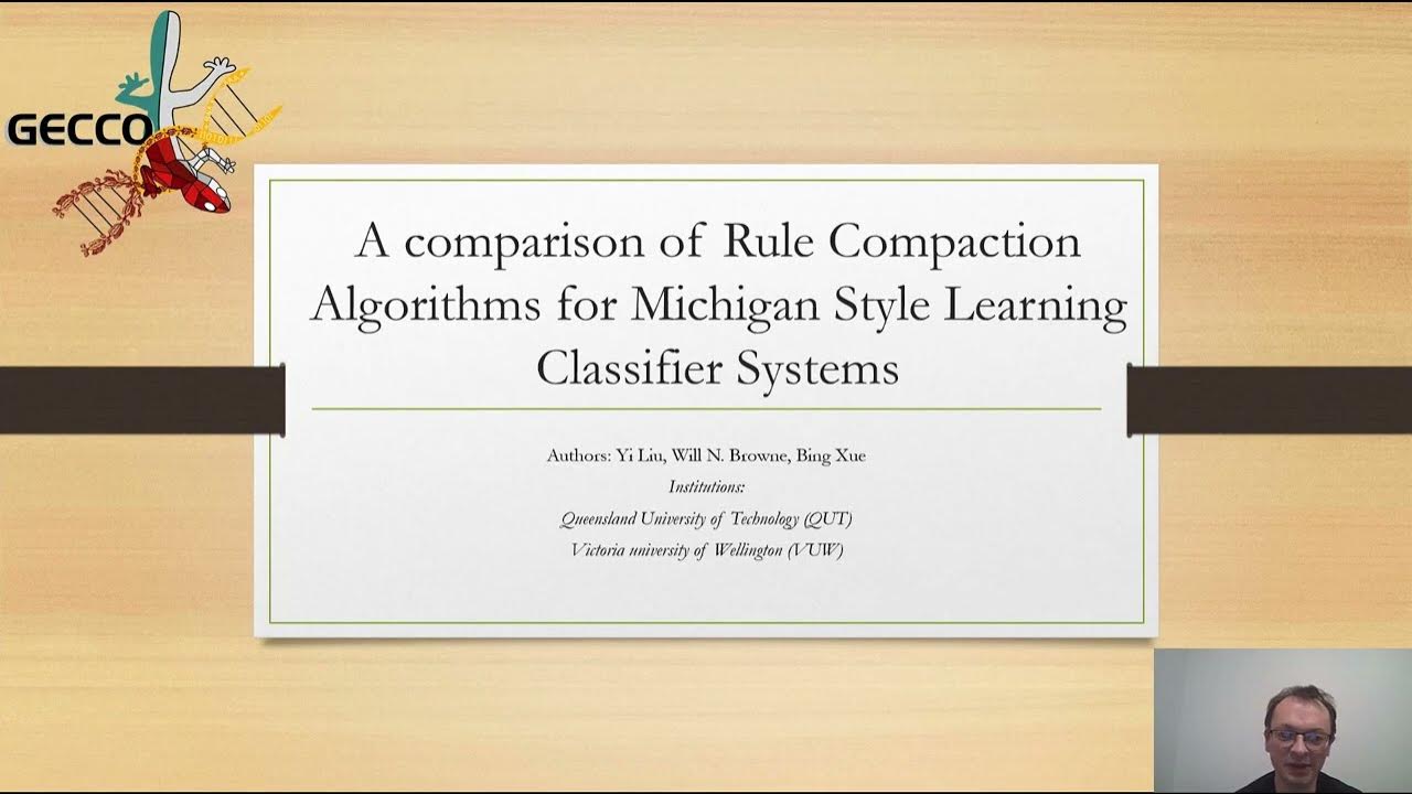 A comparison of Rule Compaction Algorithms for Michigan Style Learning Classifier Systems - YouTube