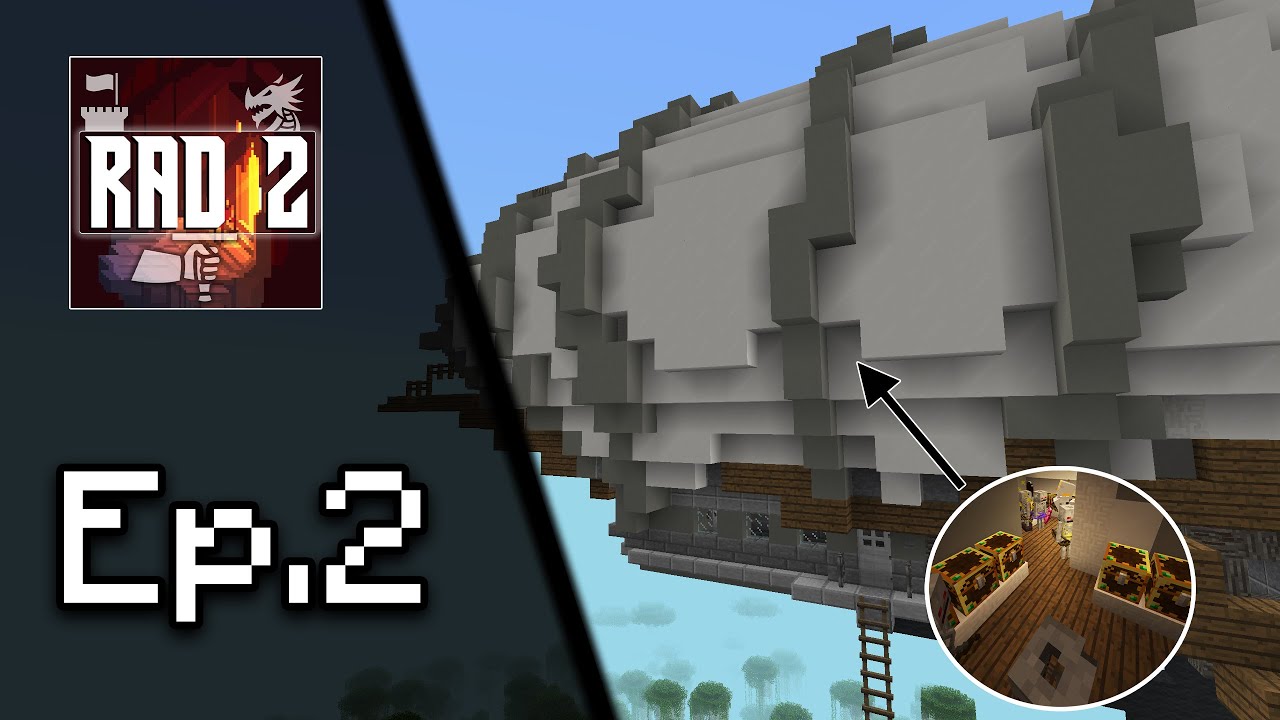 A Fantasy Airship That Has Lots Of Loot In Minecraft RAD 2 Ep 2 - YouTube