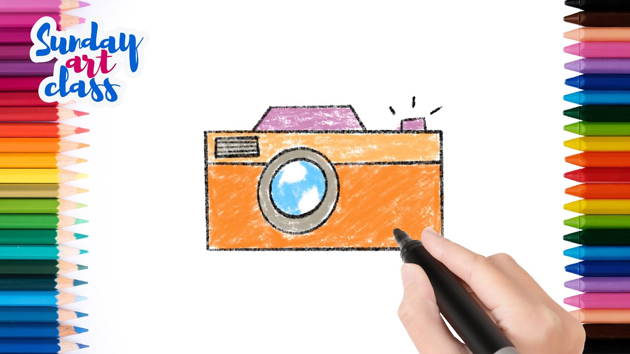 Camera Drawing - Draw for Kids | Sunday Art Class - YouTube