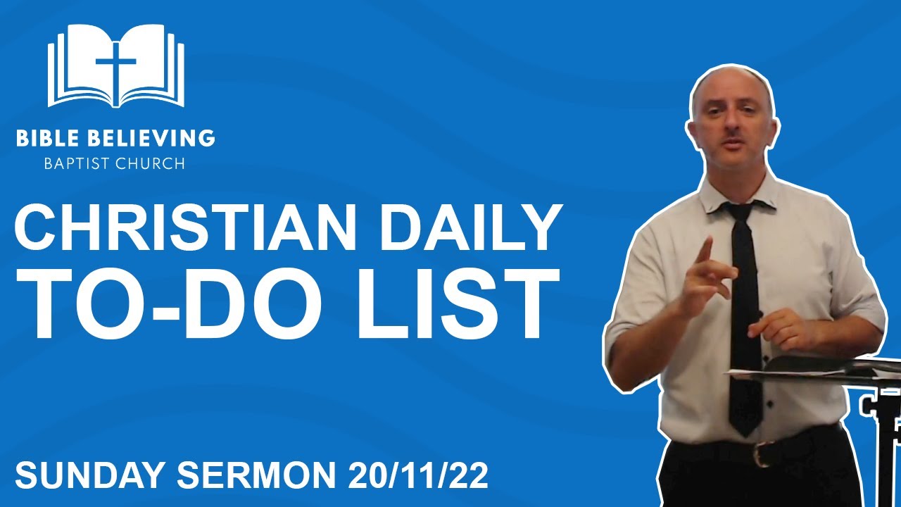 CHRISTIAN DAILY TO-DO LIST | Sunday Sermon 20/11 - YouTube