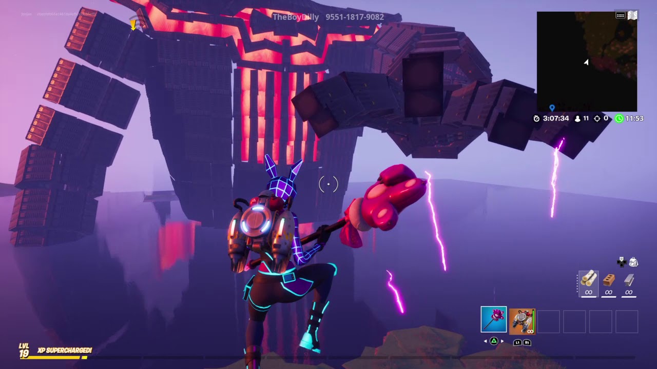 Fortnite galactus gameplay in creative - YouTube