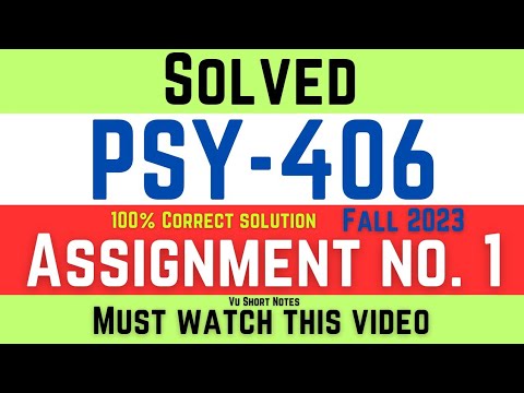 PSY406 Assignment 1 Solution Fall 2023 | Educational Psychology Assignment 1 Solved | VU Short ...