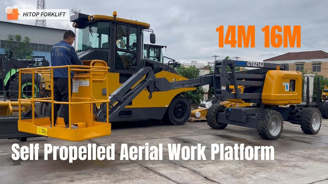 Cherry-picker 14M 16M Self Propelled Aerial Work Platform - YouTube