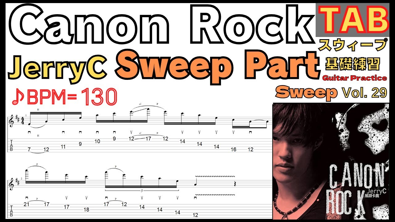 Canon Rock JerryC Guitar TAB Complete Practice - YouTube