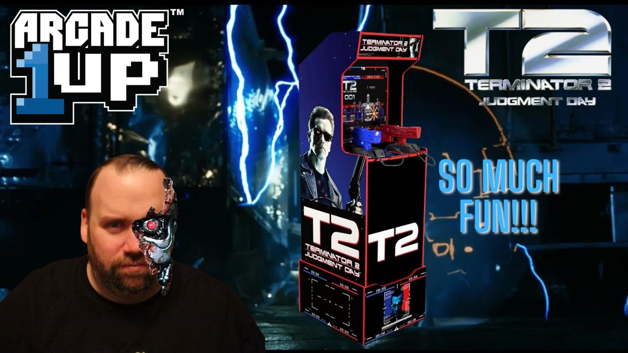 Terminator 2 1up Arcade game Movie room update!!! - YouTube