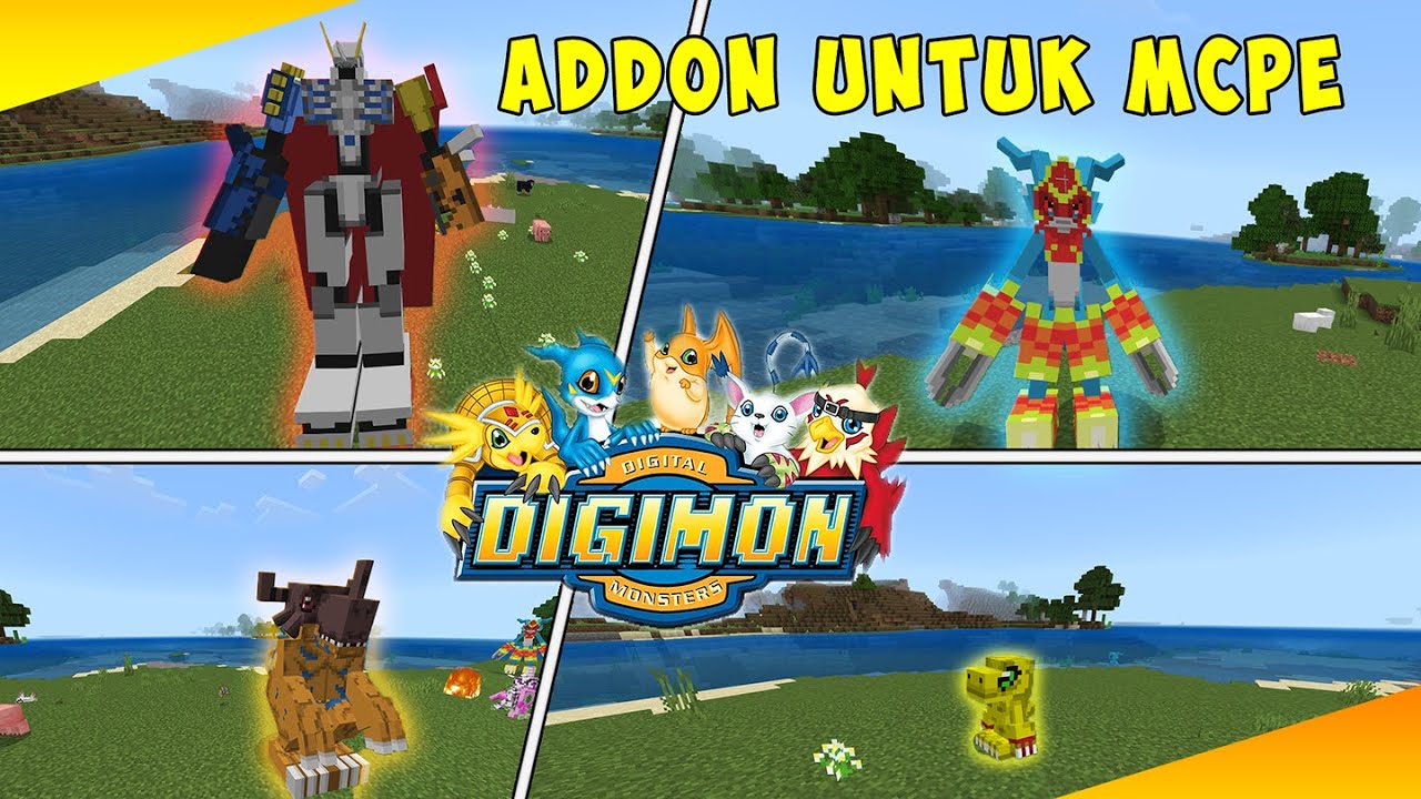 BARU DIGIMON MOD! DIGIMON MINECRAFT ADDON! SUPPORT MCPE 1.20! - YouTube