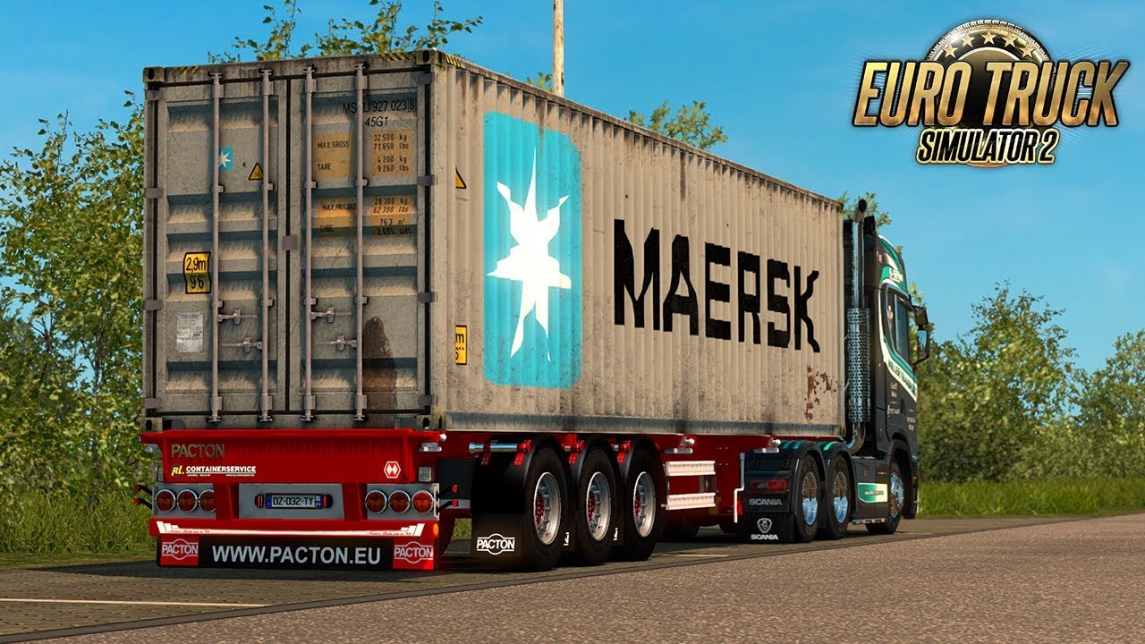 ETS2 | Pacton Container Trailer Pack 1.31 - YouTube