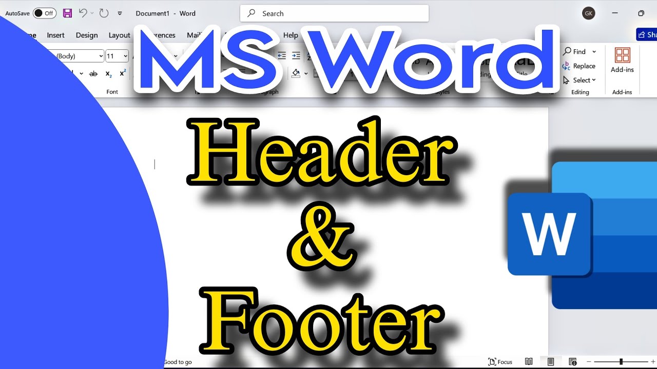MS Word Header & Footer Tutorial | Easy Step by Step Guide - YouTube