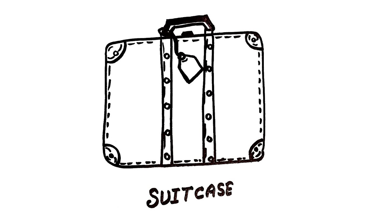 How to Draw Suitcase step by step || Suitcase Drawing easy - YouTube