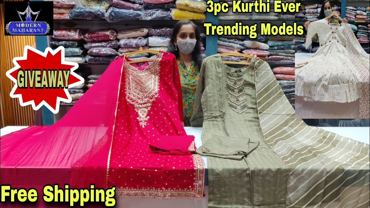 Trending 3pc Kurthi Collection/Most popular patterns/M L XL XXL# ...