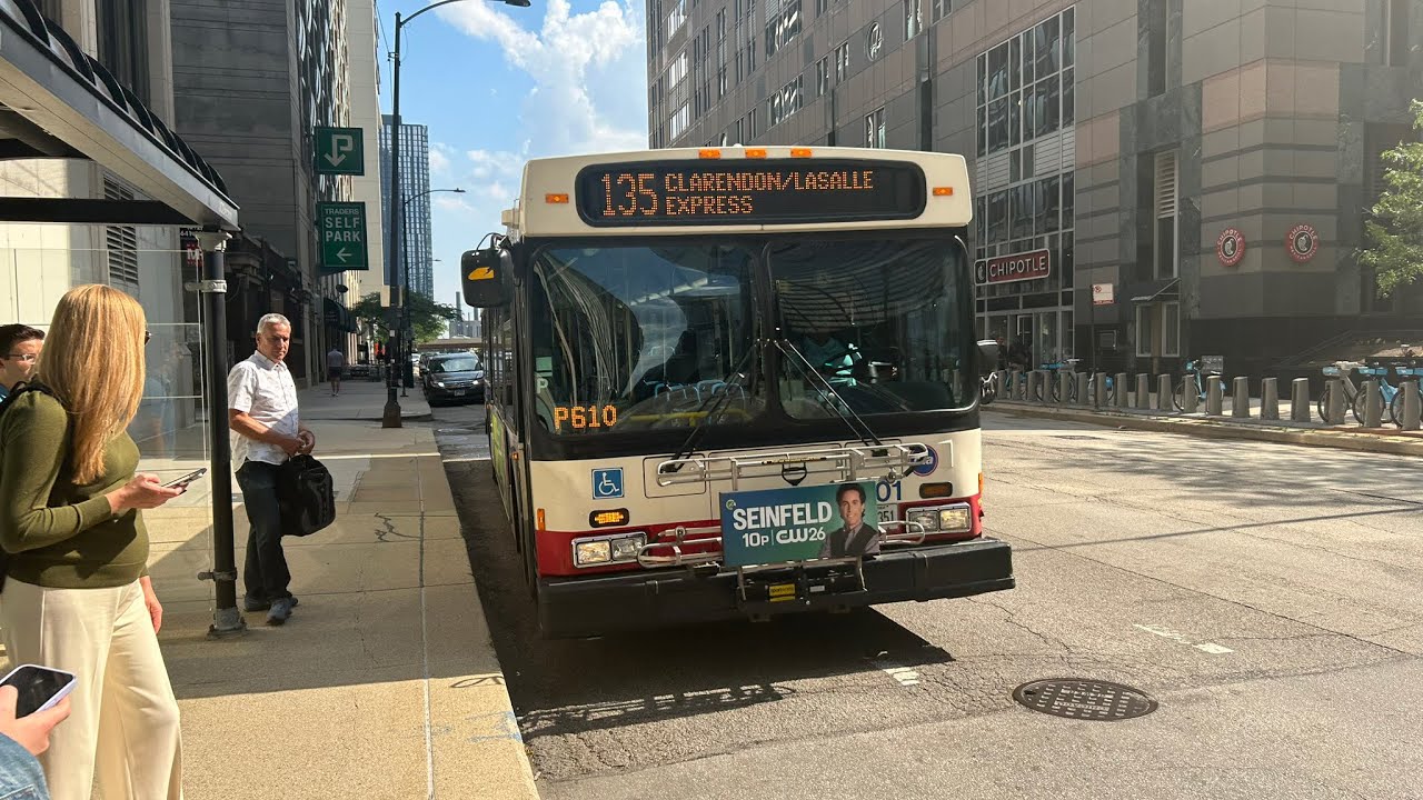 CTA Bus Ride 135 Clarendon/Lasalle Express From Franklin To Sunnyside ...