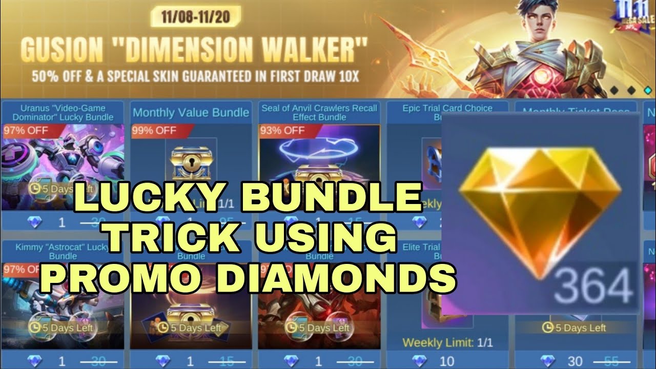 Trick to get limited skin in Lucky Bundle using Promo Diamonds - YouTube