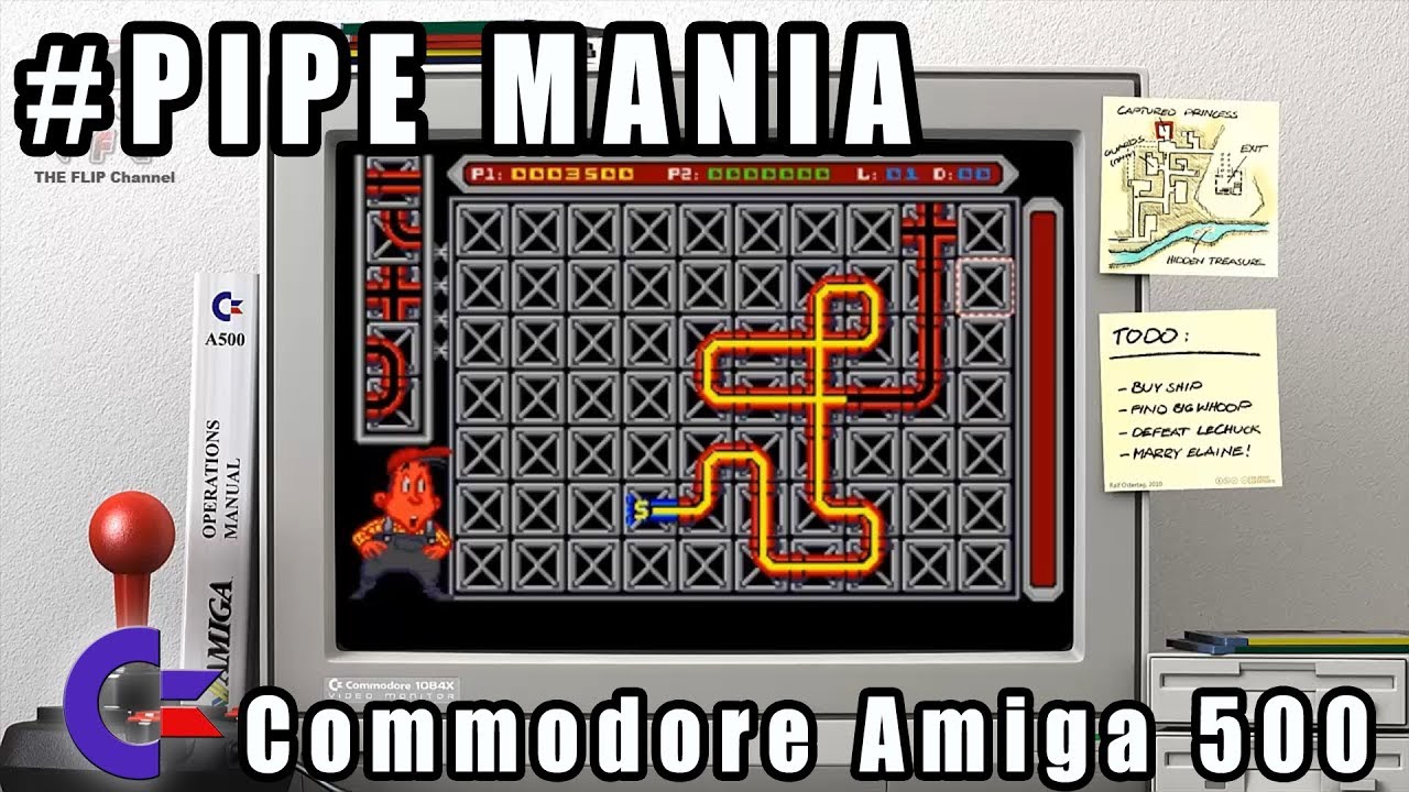 Pipe Mania - Commodore Amiga 500 Gameplay Demo - YouTube
