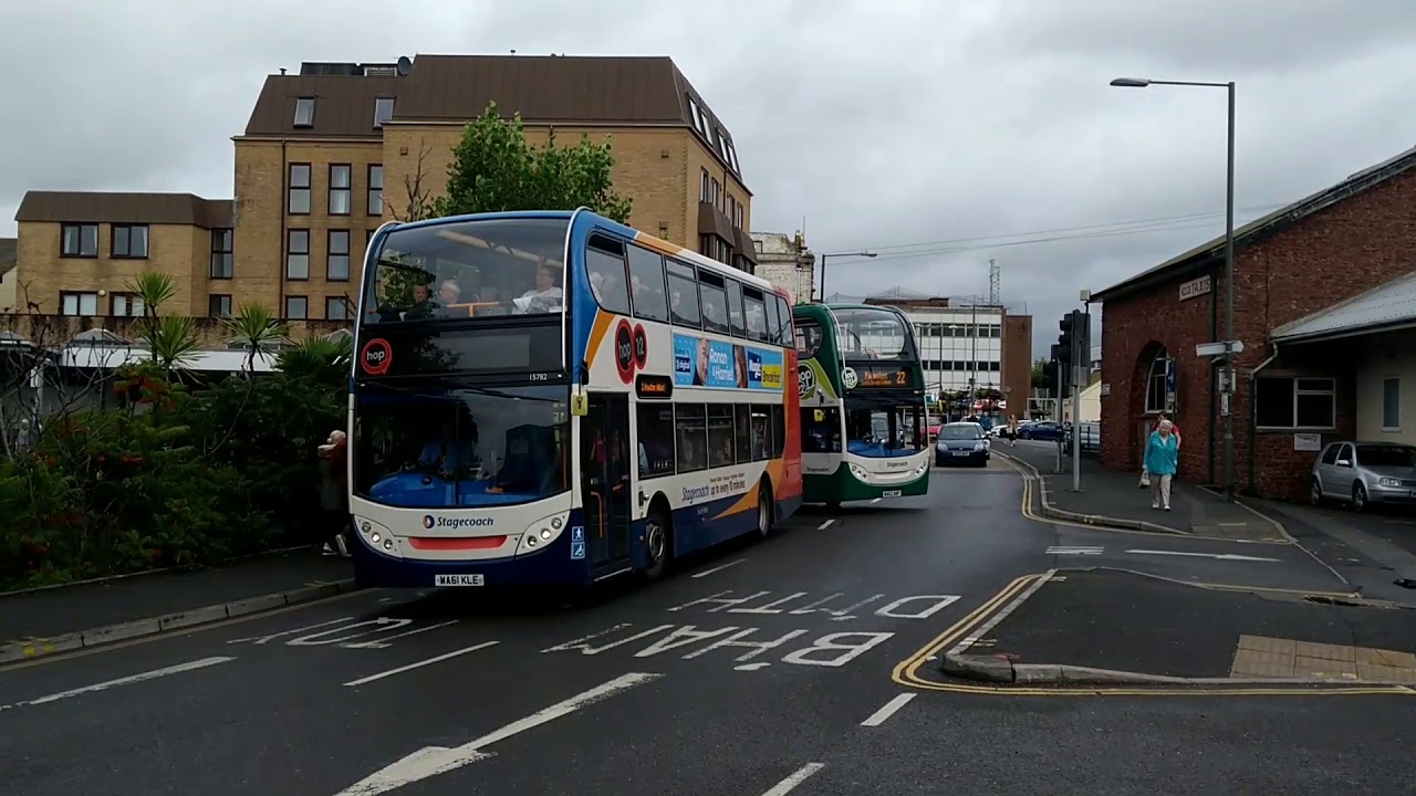 Stagecoach Devon Double Deckers Services 12 & 22 leaving Paignton Bus ...