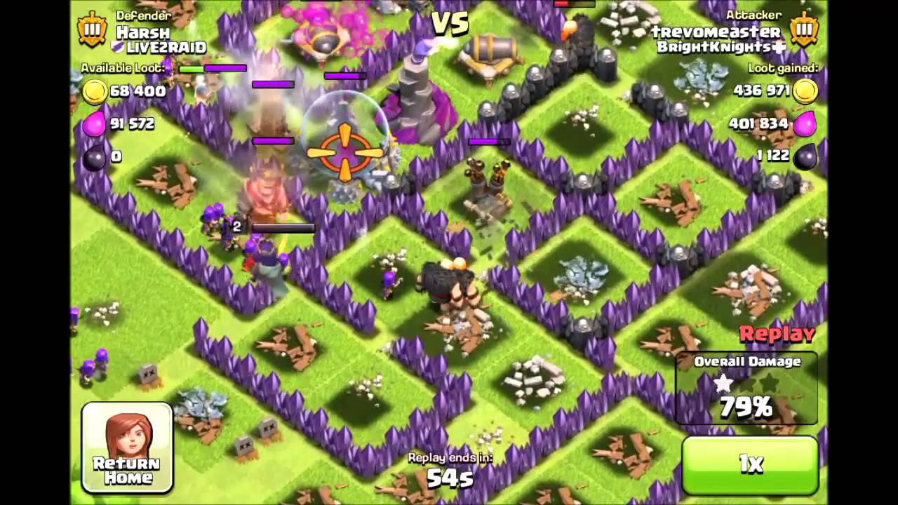 Clash of Clans - 990K Raid level 6 Giants - YouTube