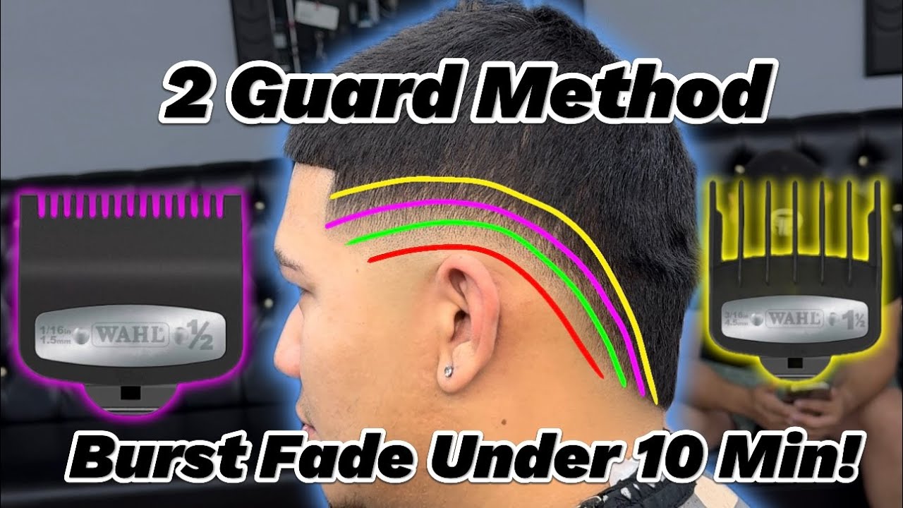 How to do Burst Fade! - Simple Steps, ONLY 2 GUARDS !!!! How to cut ...