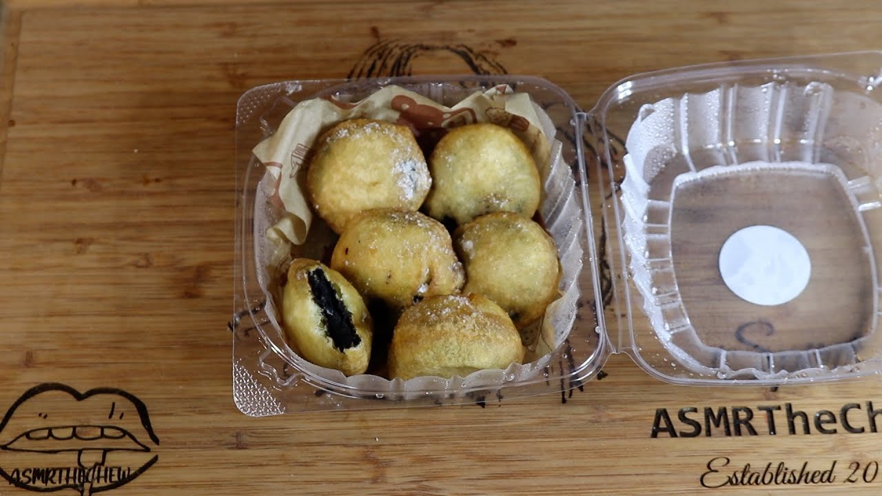 Fried Oreos ASMR Eating Sounds - YouTube