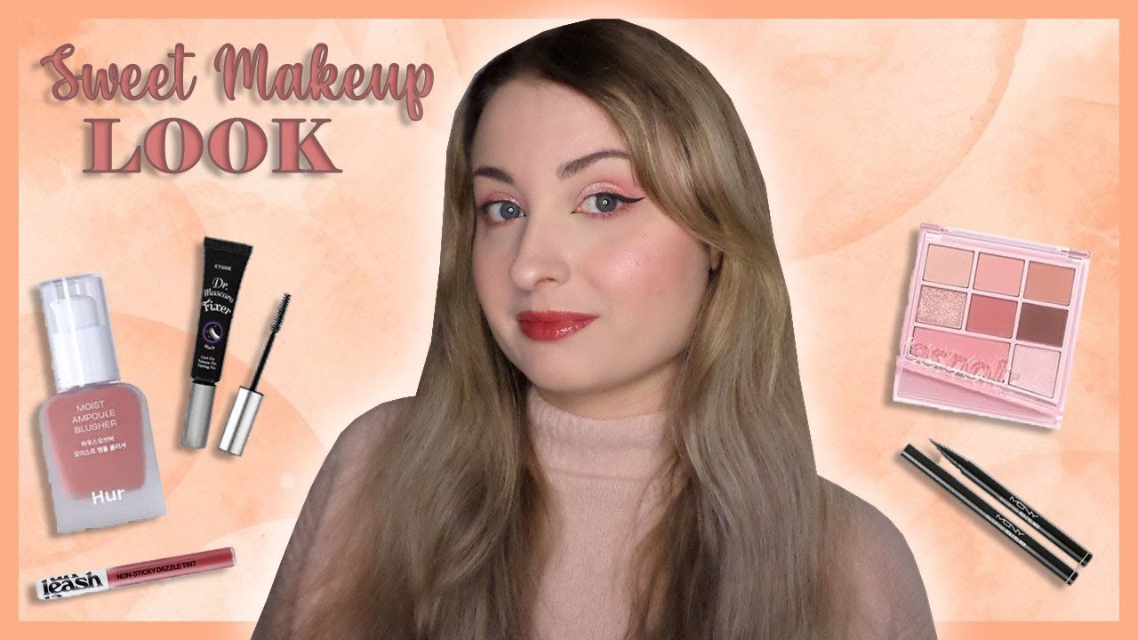 SWEET MAKEUP LOOK - FULL K-BEAUTY MAKEUP (YESSTYLE) 🍑 - YouTube