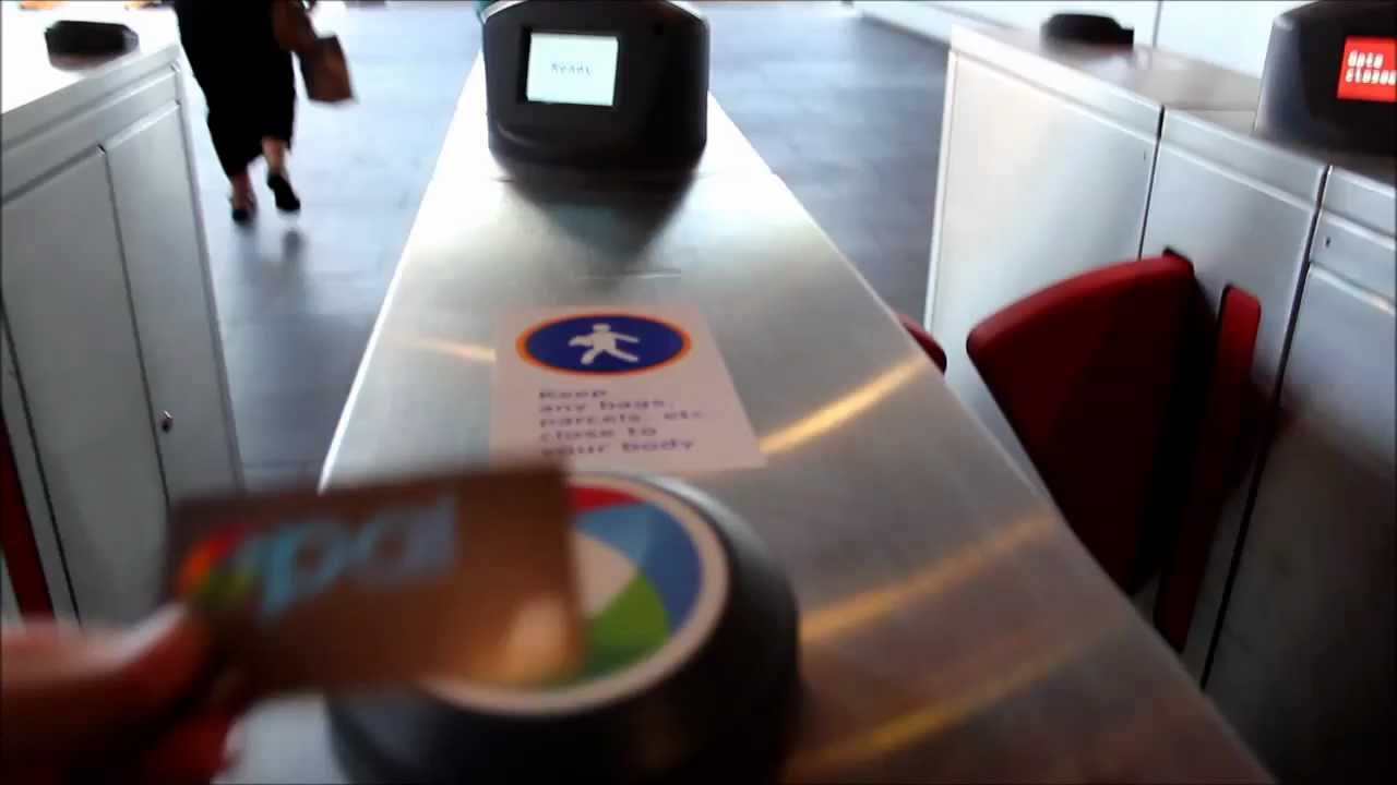 Opal Card Barrier Mounted Reader 'Already Tapped on' message - YouTube