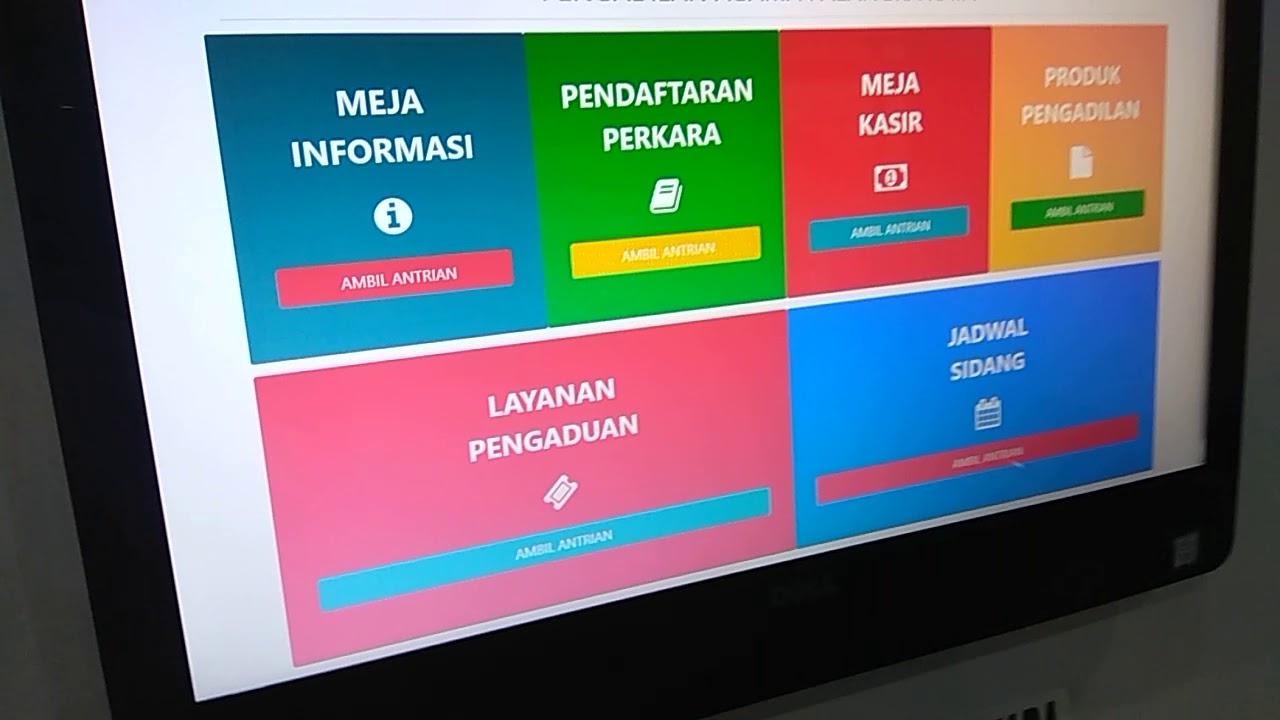 Uji Coba Antrian PTSP dan Antrian Sidang - YouTube