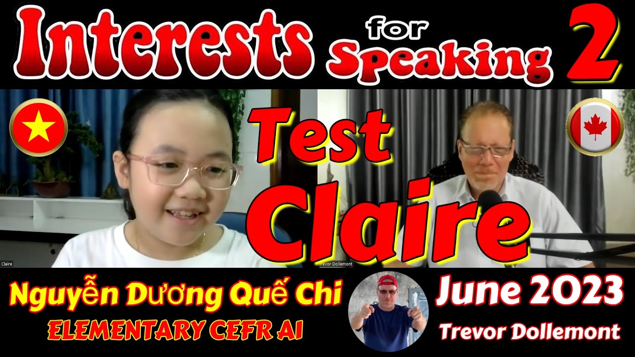 Ms Doctor Claire | Interests For Speaking 2 Test | CEFR A1 English ...