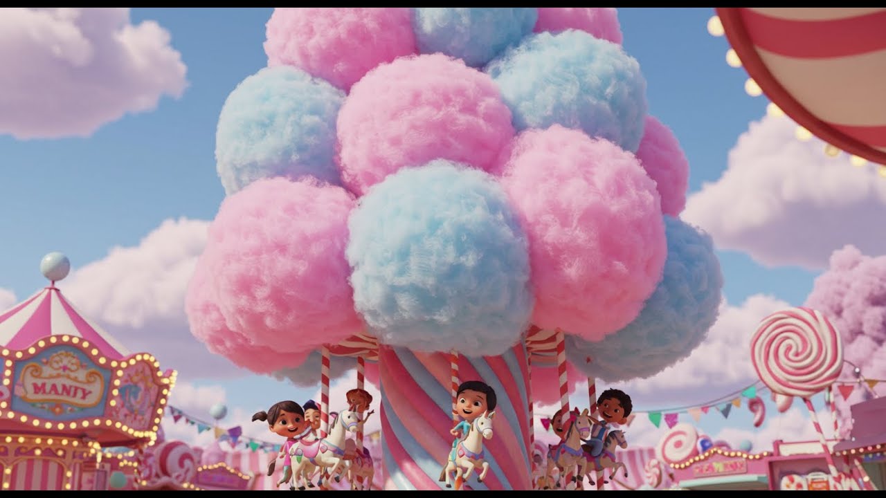 Cotton Candy Carousel of Giggles | Nursery Rhyme for Toddlers Sing ...