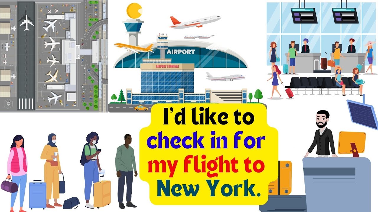 English Speaking Practice (Check In At The Airport) | English ...