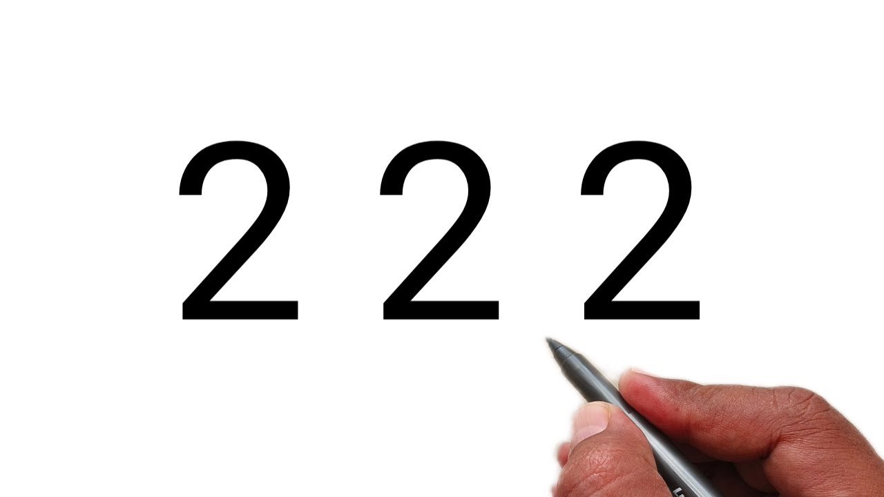 Beautiful drawing from 222 number | Easy drawing for beginners | Learn ...