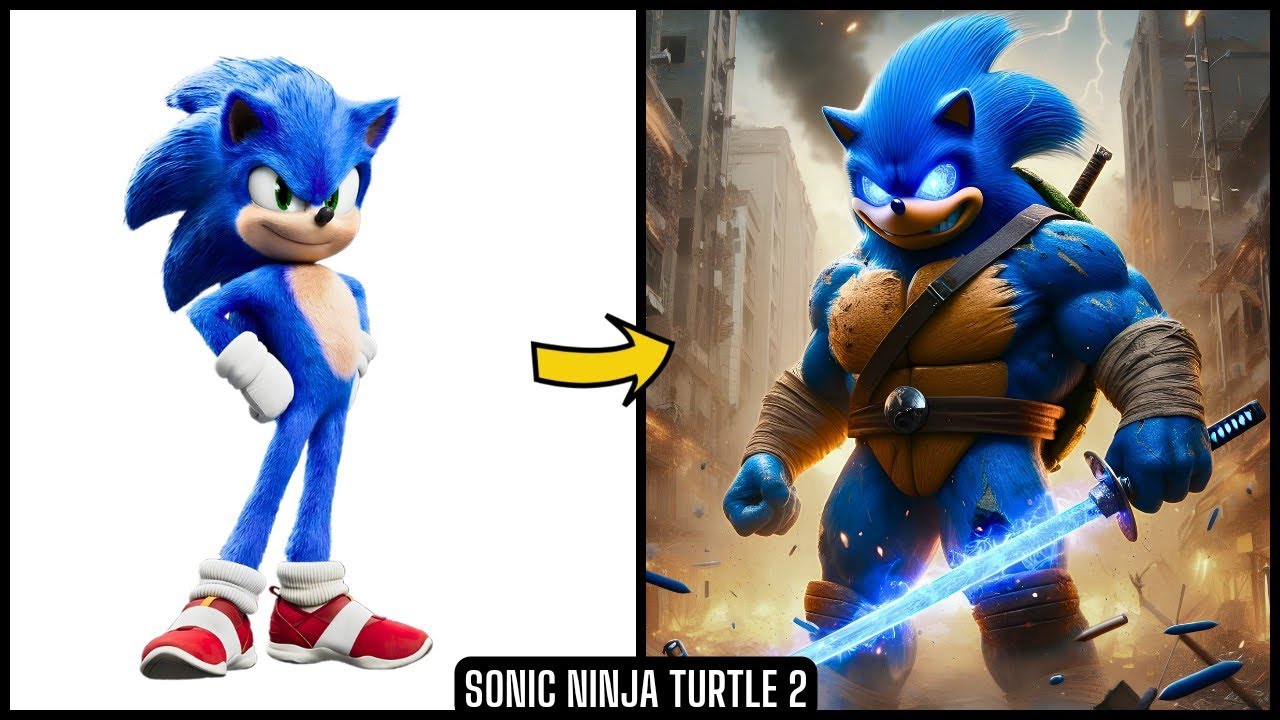 Sonic The Hedgehog All Characters as NINJA TURTLE (Part 2) - YouTube