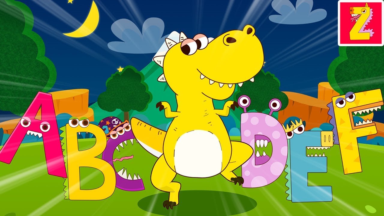 Follow me ABC Monsters! (with t-rex) l Tyrannosaurus rex & dinosaur ABC ...