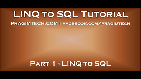 LINQ to SQL Tutorial - YouTube