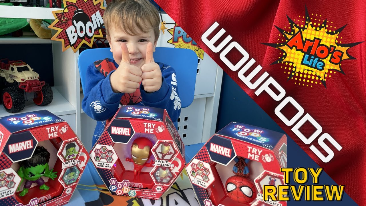 Arlo's toy review and unboxing | Marvel WOW PODS ! | Hulk | Spider man ...