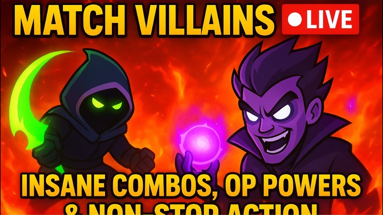 MATCH VILLAINS LIVE – INSANE COMBOS, UNBELIEVABLE LEVELS! 😳🔥” - YouTube