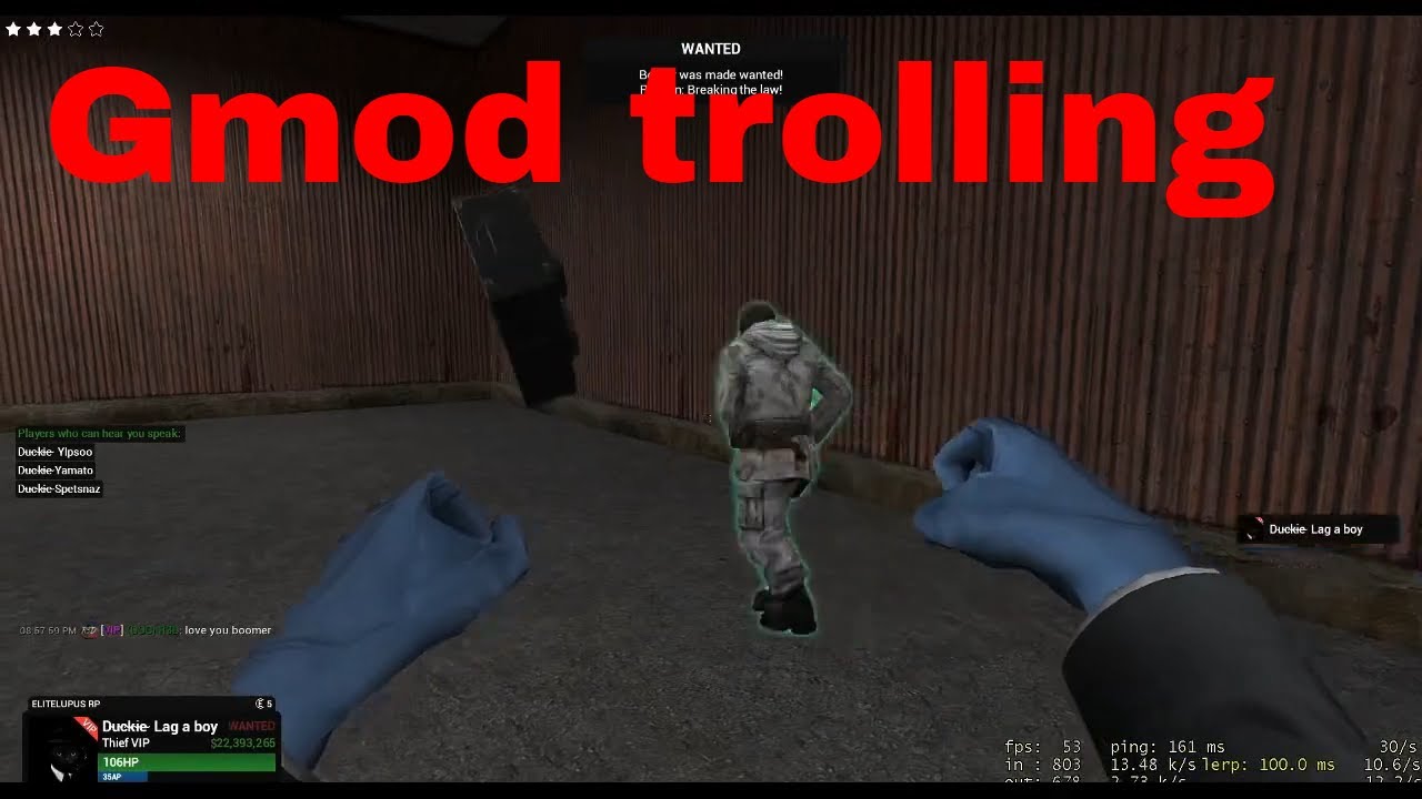 Trolling on Gmod Funny - YouTube