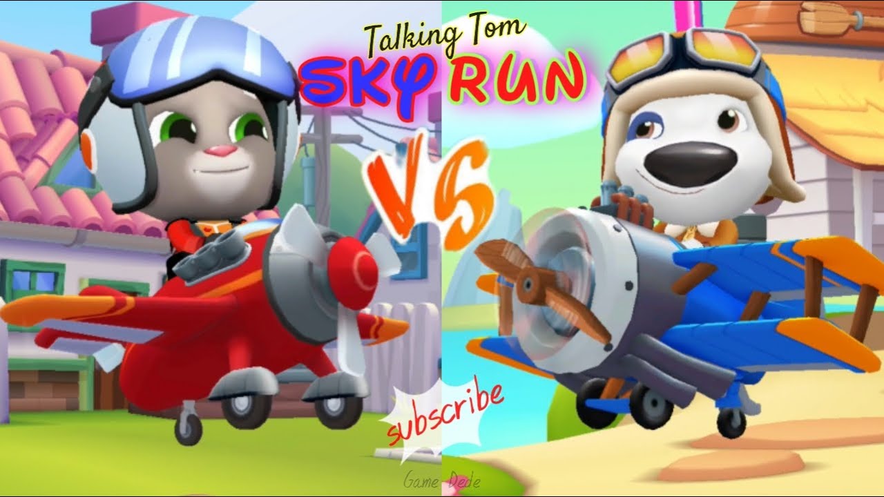 Talking Tom Sky Run Tom Pilot vs Hank Pilot Gameplay Android | Game ...