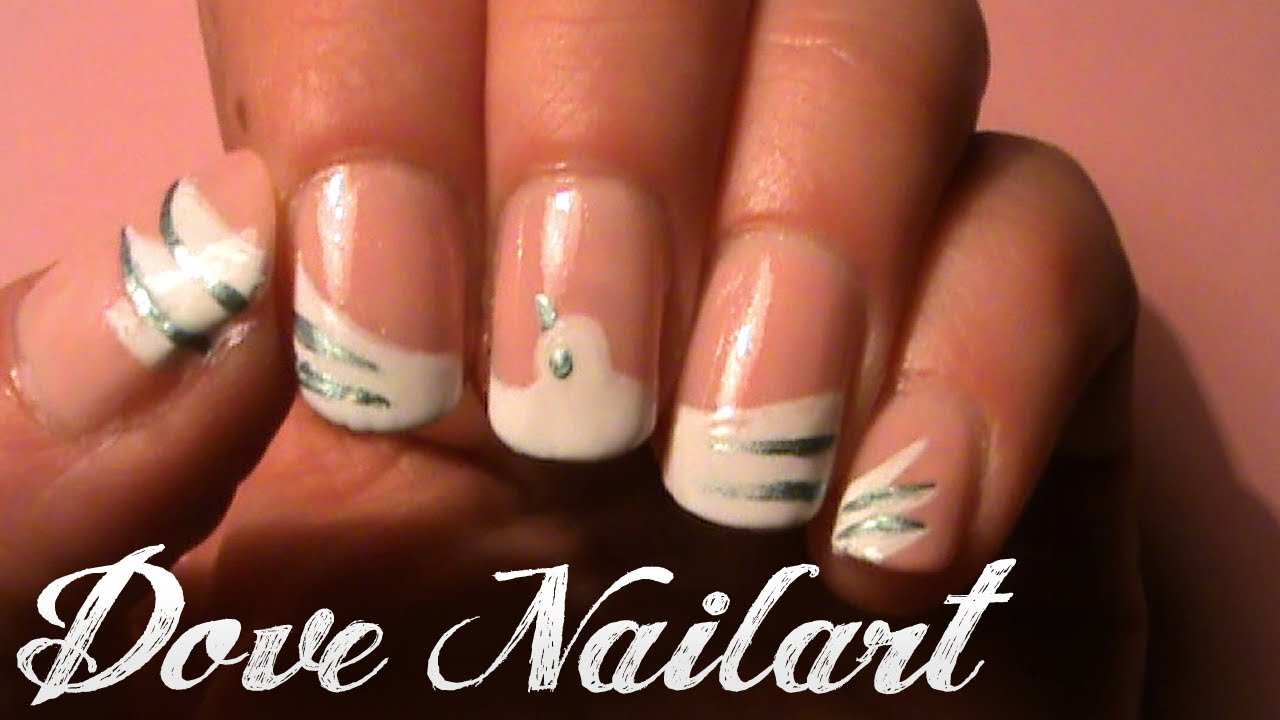 How to do dove bird nailart ♥ easy and elegant - YouTube