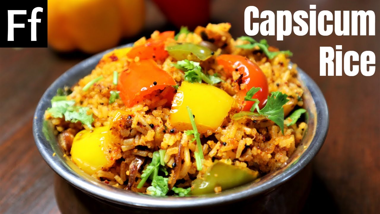 Capsicum Rice Recipe / Bellpepper rice / how to make capsicum pulao ...