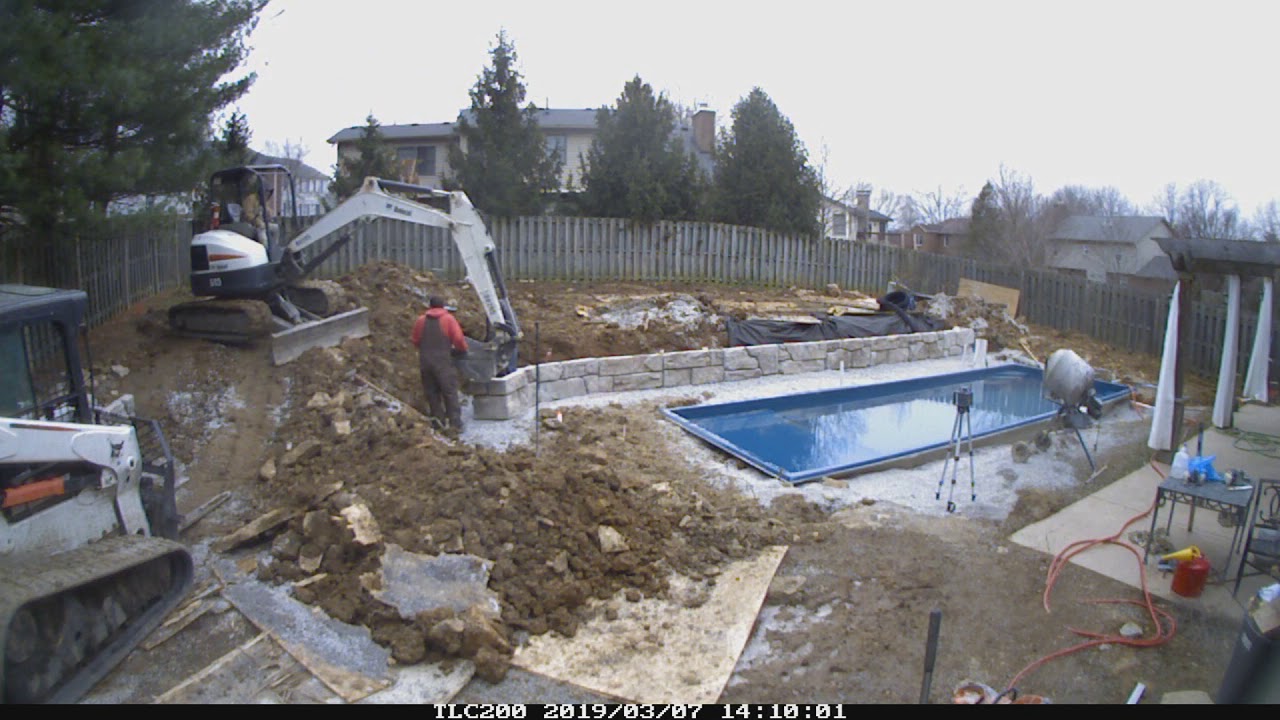 Retaining Wall Time Lapse - Verti-Block Pool Install Lexington, Ky ...