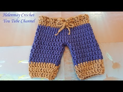 Crochet Quick and Easy Beginner Baby Pants DIY Tutorial - YouTube