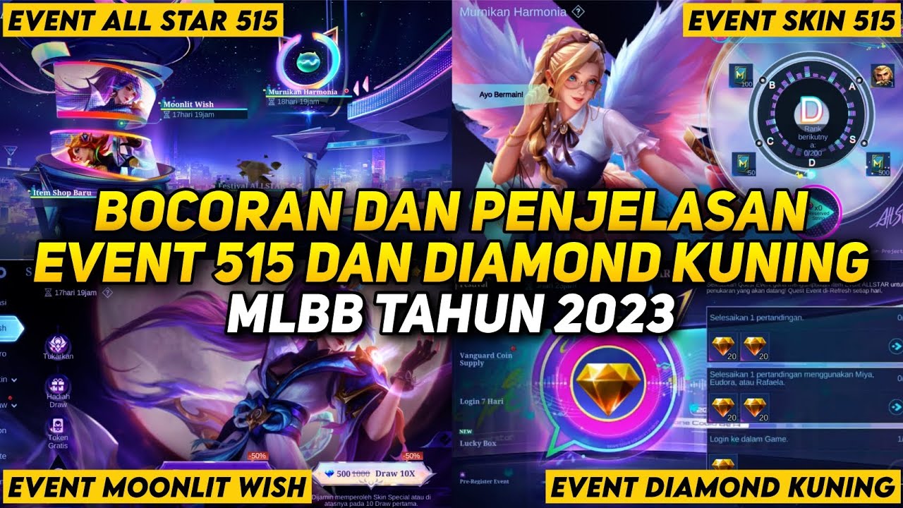 BOCORAN EVENT 515 2023 ! CARA MENDAPATKAN DIAMOND KUNING MLBB 2023 ...