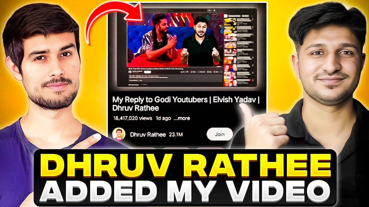 Why Dhruv Rathee Added My Video Clip - YouTube