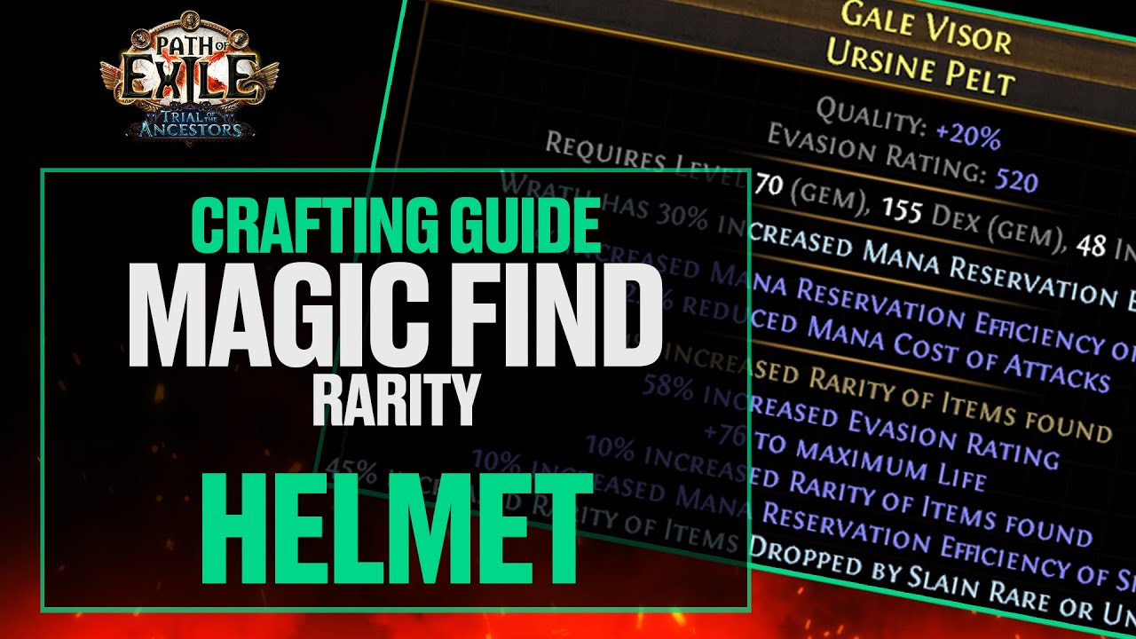 Path of Exile | MAGIC FIND HELMET | Crafting Guide - YouTube