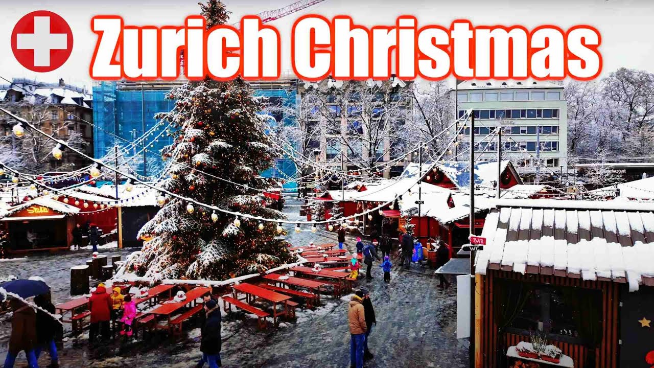 Snowfall walking Tour in Zurich Chirstmas Markets Switzerland🇨🇭 - YouTube